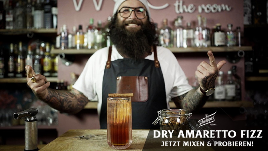 Dry Amaretto Fizz Rezept - Cocktail